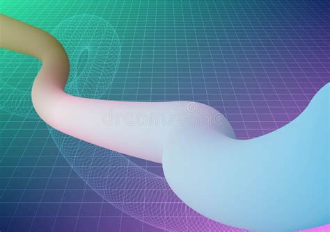 Abstract Multicolored Spiral Line Flowing Background Stock Illustration