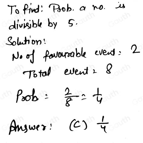 Solved What Is The Probability Of Choosing An Integer That Is