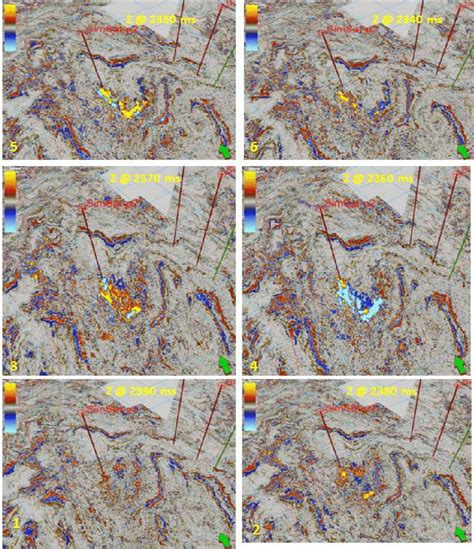 Seismic Time Slices Showing The Spatial Distribution Of Seismic