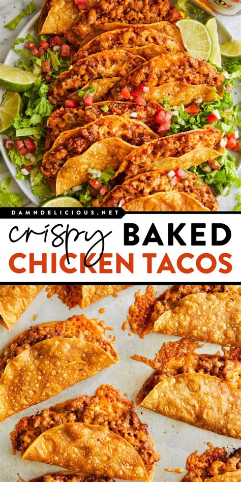 Crispy Baked Chicken Tacos Damn Delicious Recipe In 2024 Baked