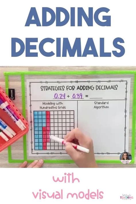 Adding Decimals With Visual Models [video] Teaching Math Teaching