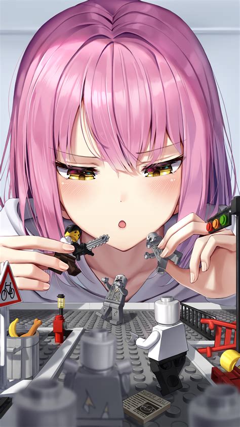 Papel De Parede Meninas Anime Cabelo Curto Cabelo Preto 2250x4000