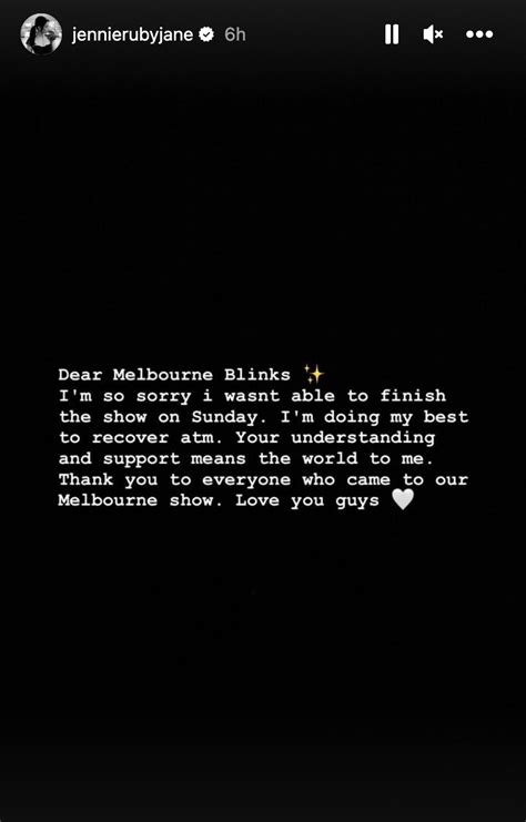 Blackpinks Jennie Personally Apologizes To Fans For Leaving Midway