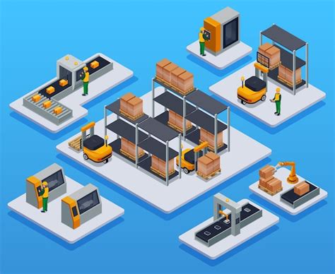 Premium Vector Smart Industry Illustrations And Icons In Isometric View