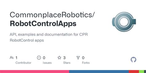 GitHub CommonplaceRobotics RobotControlApps API Examples And