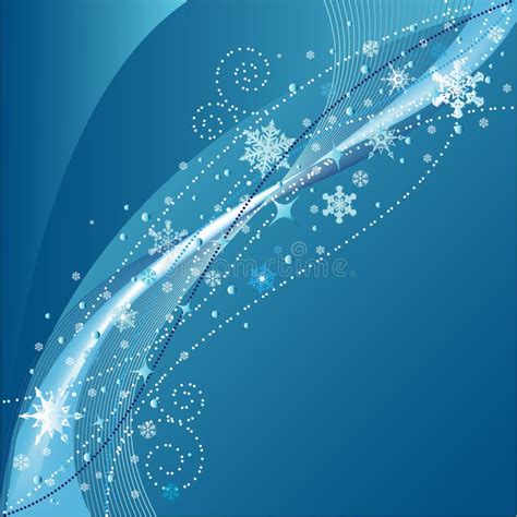 Sneeuwvlokken Op Blauwe Achtergrond Vector Illustratie Illustration