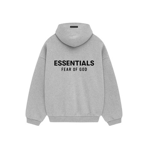 에센셜 플리스 후드 라이트 헤더 그레이 24fw Essentials Kream