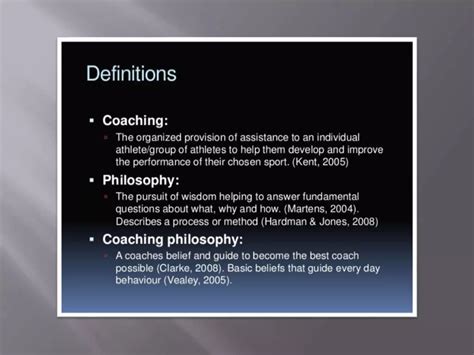 Sports Coaching Philosophy Ppt