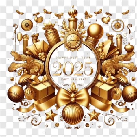 Happy New Year 2025 Gold Premium Happy New Year 2025 2025 Year New