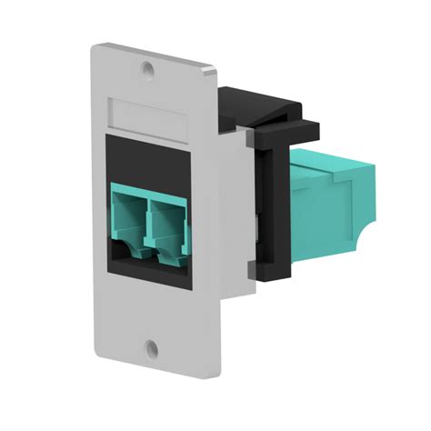 LC LC OM3 Duplex Coupler With Mounting Frame 5 00