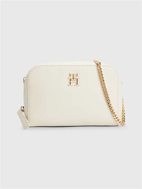 Chain Strap Monogram Crossover Bag Beige Tommy Hilfiger