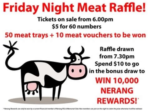 Friday Mega Meat Raffle Gold Coast Australia