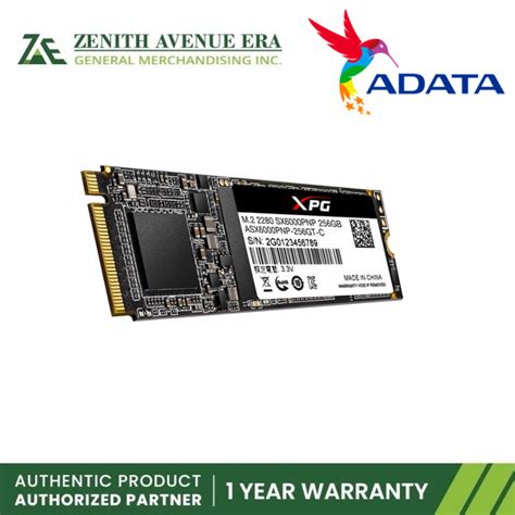 Adata AD-ASX6000PNP-256GT-C XPG SX6000 PRO 256GB 2280 M.2 NVMe PCIe SSD ...