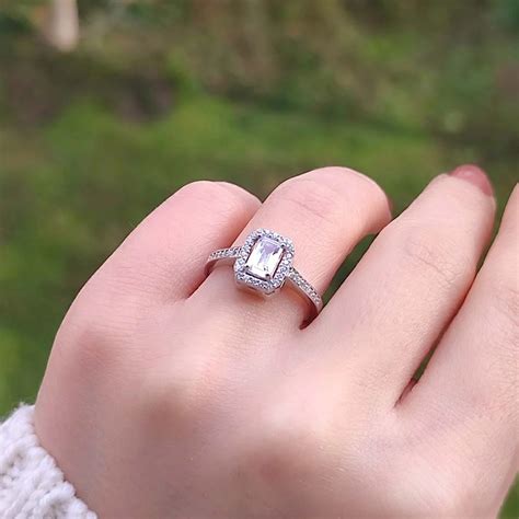 925 Sterling Silver White Zircon Ring White Zircon