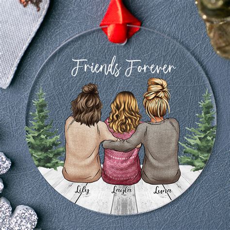 Friends Forever Ornaments Best Friend Ornaments Personalized Custom
