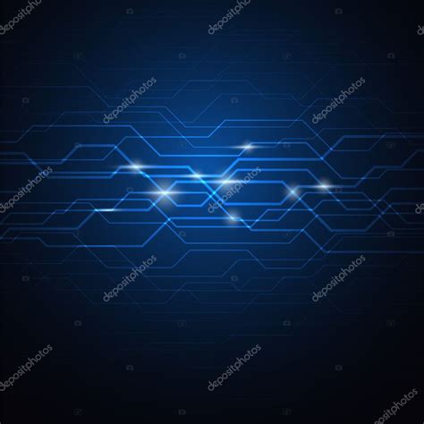 Abstract Circuit Blue Background Stock Vector Image By ©sarunyufoto