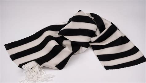 Premium Photo New Black And White Striped Scarf Isolated On White