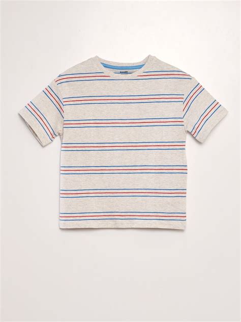 T Shirt à Rayures Colorées Grisrougebleu Kiabi 600€