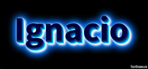 Ignacio Efecto De Texto Y Diseño De Logotipos Nombre