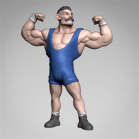 Cartoon Bodybuilder Sketch Zbrushcentral