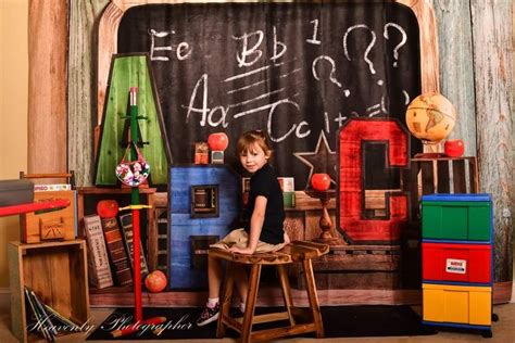 Kate Back To School Summer Blackboard Colorful Abc Backdrop Backdrops Back To School