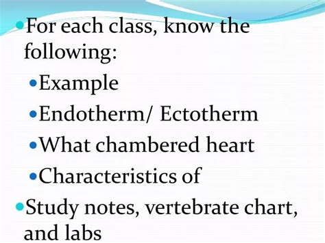 Ppt For Each Class Know The Following Example Endotherm Ectotherm
