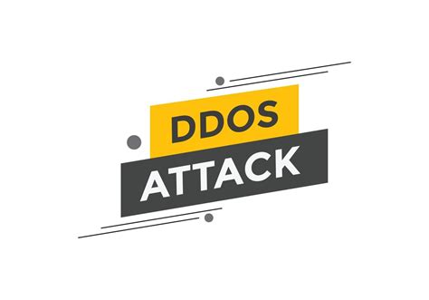 Ddos Attack Text Button Ddos Attack Speech Bubble Ddos Attack Text