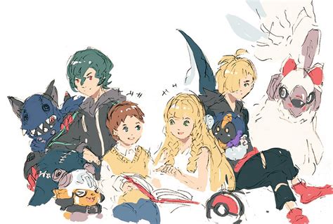 Garmmy Cosmog Gladion Pokemon Hackmon Appmon Katsura Hajime Katsura Rei Lillie
