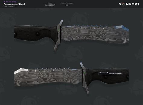 Bowie Knife Damascus Steel Field Tested Counter Strike 2 Skinport