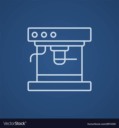 Coffee Maker Line Icon Royalty Free Vector Image