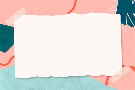 Paper Note Frame Vector Memphis Premium Vector Rawpixel