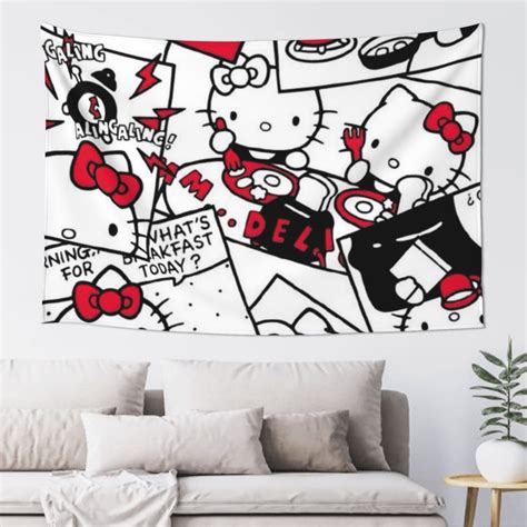 Hello Kitty Tapestry Wall Hanging Tapestry Wall Art Tapestries Poster