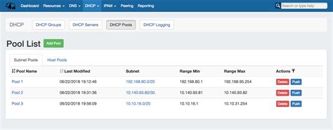 Working With Dhcp Pools Documentation 6connect Documentation