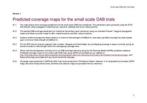 Small Scale Dab Final Report