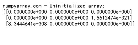 Numpy中的zeros函数：创建全零数组的完整指南极客笔记