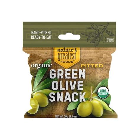 Natures Greatest Foods Green Olive Snack Pitted Organic Azure Standard