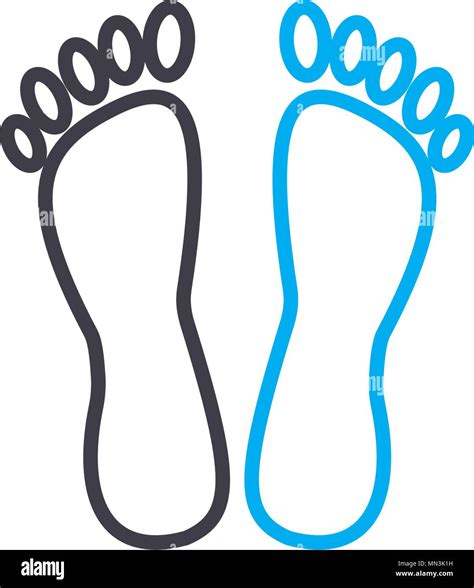 Foot Care Vector Thin Line Stroke Icon Foot Care Outline Illustration