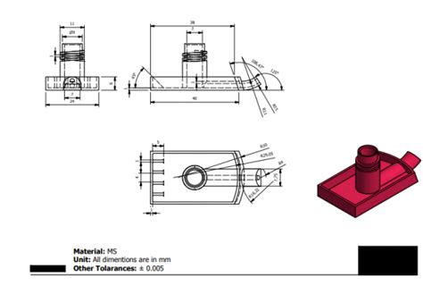 Autodesk Inventor 2d Cad Drawing Of Oil Sump Thousands Of Free Cad Blocks