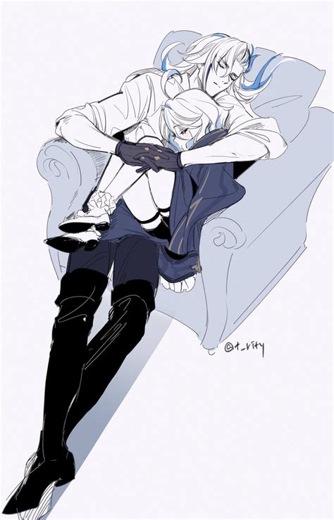 Furina And Neuvillette Genshin Impact Drawn By Rity Danbooru