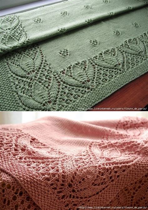 Узоры спицами Вязаное одеяло Модели стежков Вязаные детские одеяла