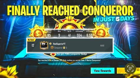 Day 6 Finally Reached Conqueror In Solo BGMI YouTube