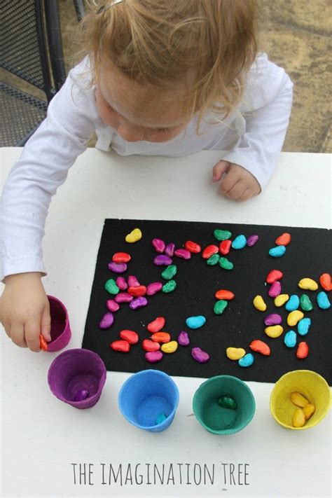 Magic Coloured Beans Sorting Activity The Imagination Tree Preschool Activities Jack And