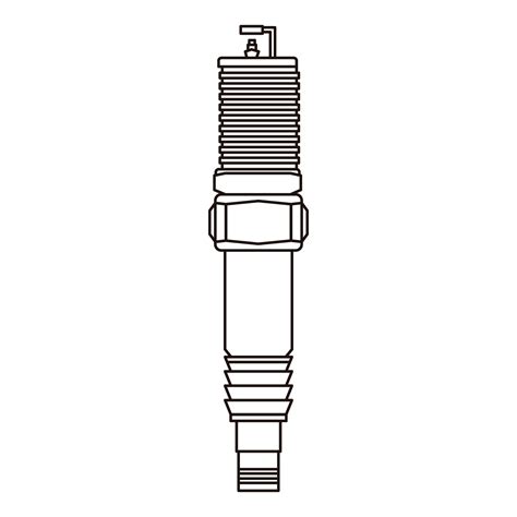 Spark Plug Icon Vector Sparking Plug Illustration Sign Ignition