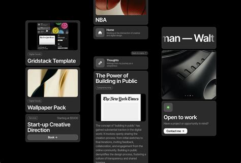 gridstack 2 free blog website template by mateus rila — framer marketplace