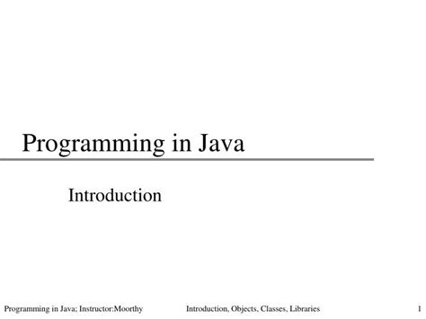 Ppt Programming In Java Powerpoint Presentation Free Download Id5154007
