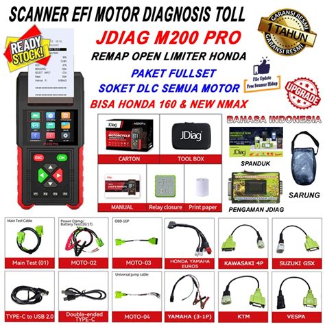 Jual JDiag M200 PRO Remap Sepeda Motor Scanner Function Diagnostic Tool