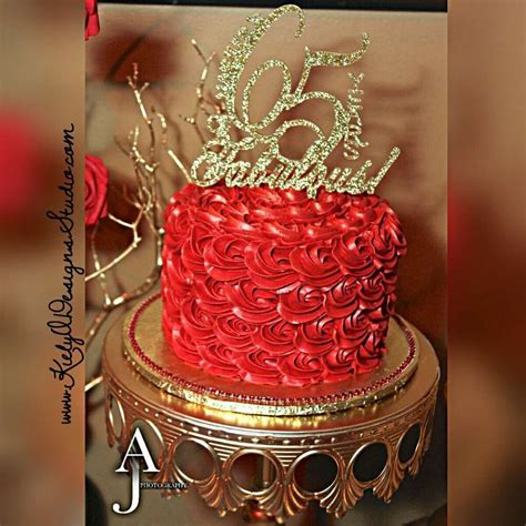 Red And Gold Dinner Party Party Ideas Photo 6 Of 12 Birthday Cakes
