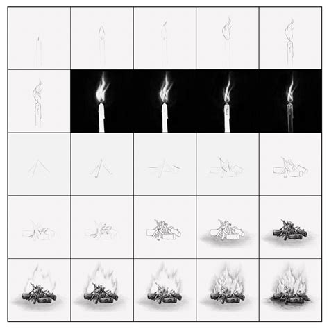 How To Draw Fire A Step By Step Art Tutorial Artlex