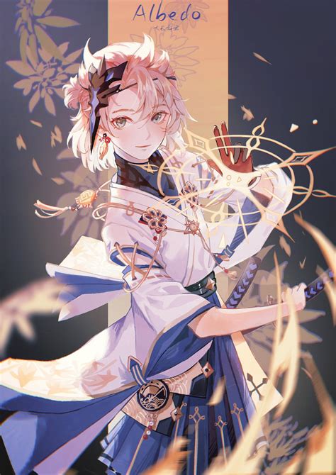 Safebooru 1boy Albedo Genshin Impact Alternate Costume Bishounen