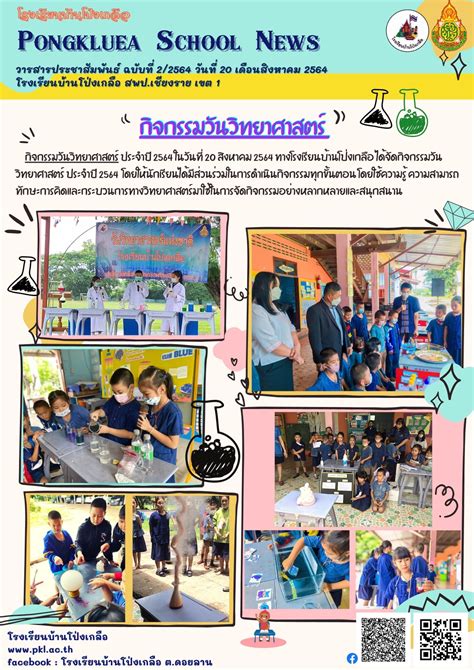 กิจกรรมวันวิทยาศาสตร์ โรงเรียนบ้านโป่งเกลือ ต ดอยลาน